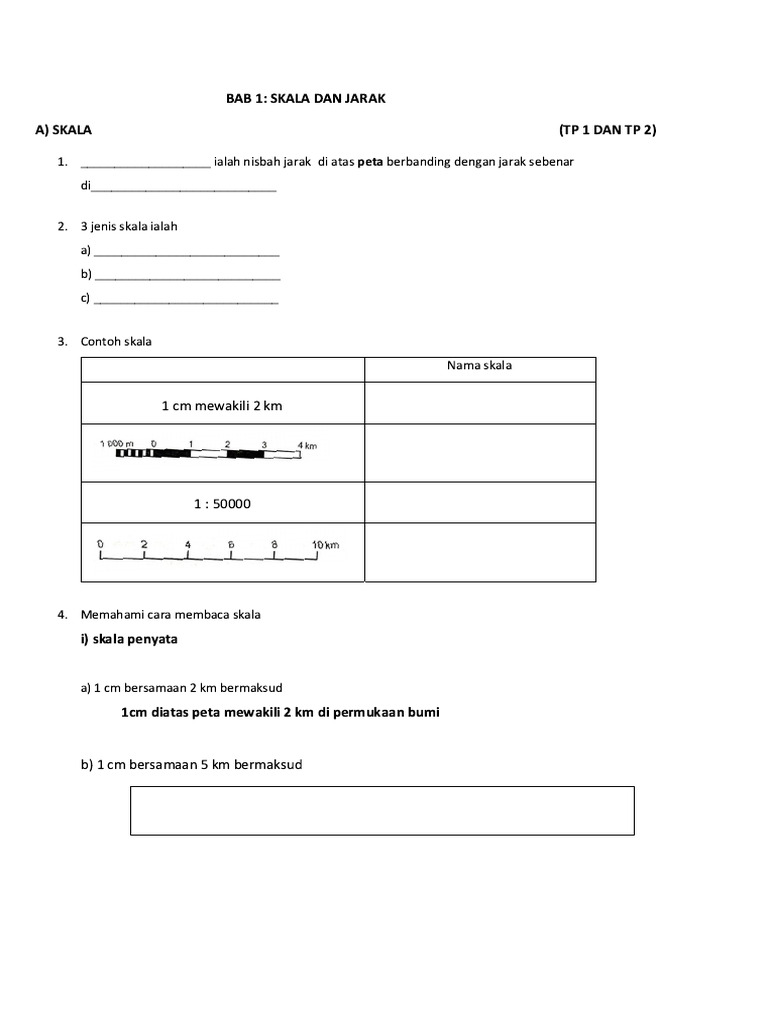 Modul Nota Skala Dan Jarak M1 | PDF