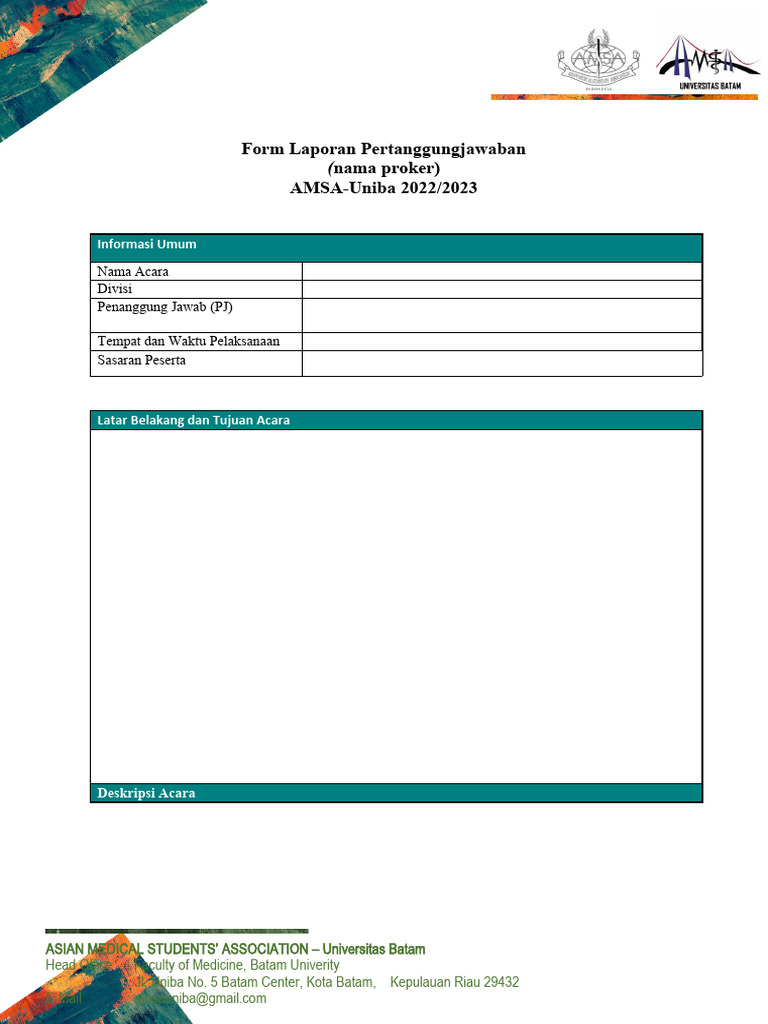 Template LPJ Proker | PDF