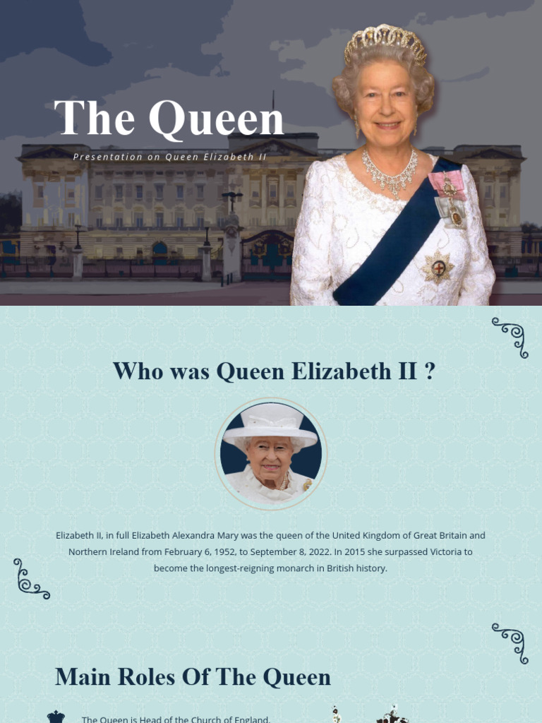 The Queen Template - 16x9 | PDF | Elizabeth Ii | Monarchy Of The United ...