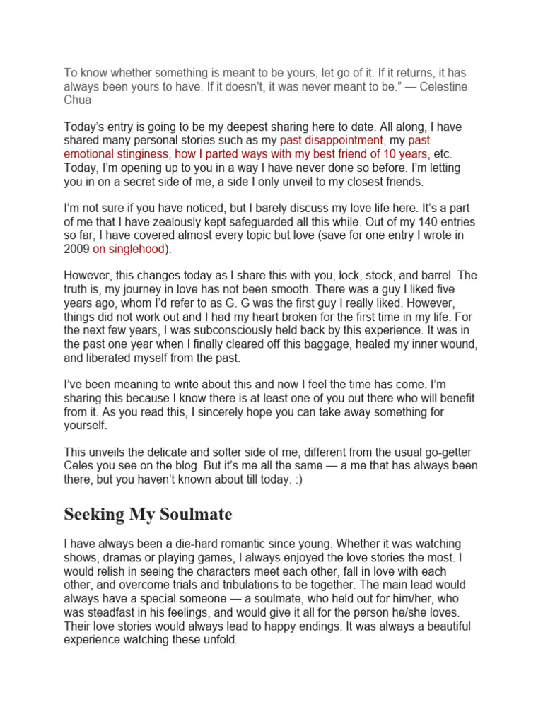 To Know Whether Something Is Meant To Be Yours | PDF