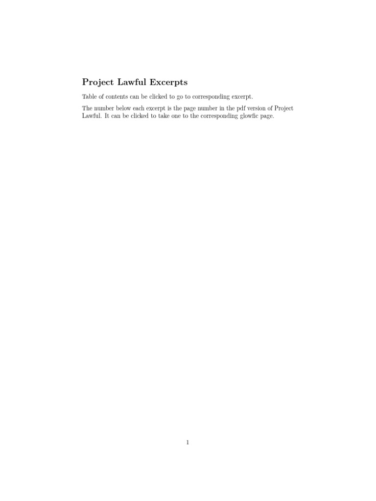 Project Lawful Excerpts | PDF