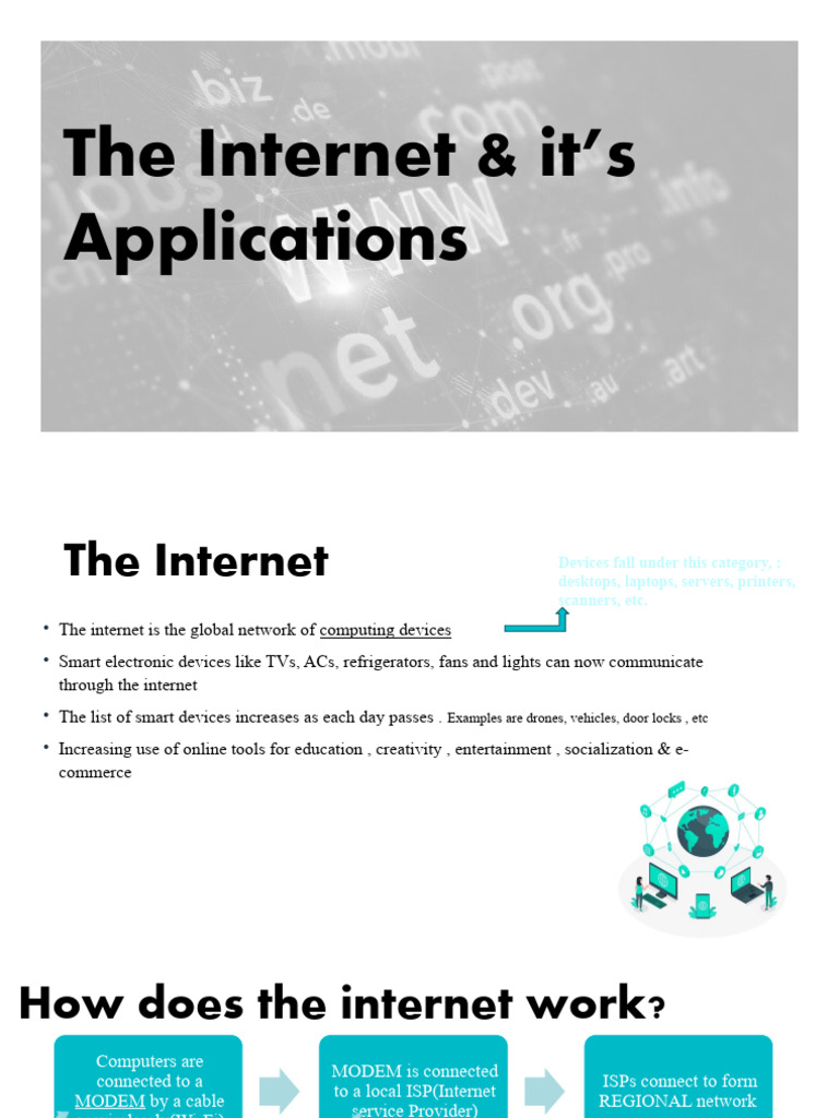 The Internet &its Applications | Download Free PDF | World Wide Web | Internet & Web