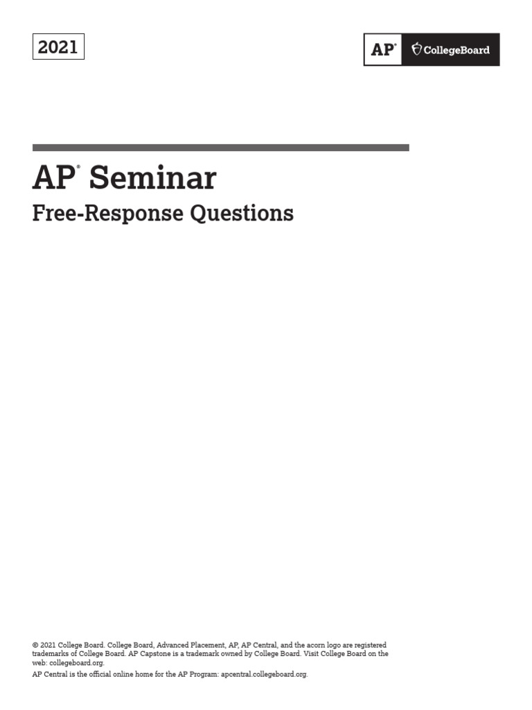 Ap Seminar End of Year Exam Part A | PDF