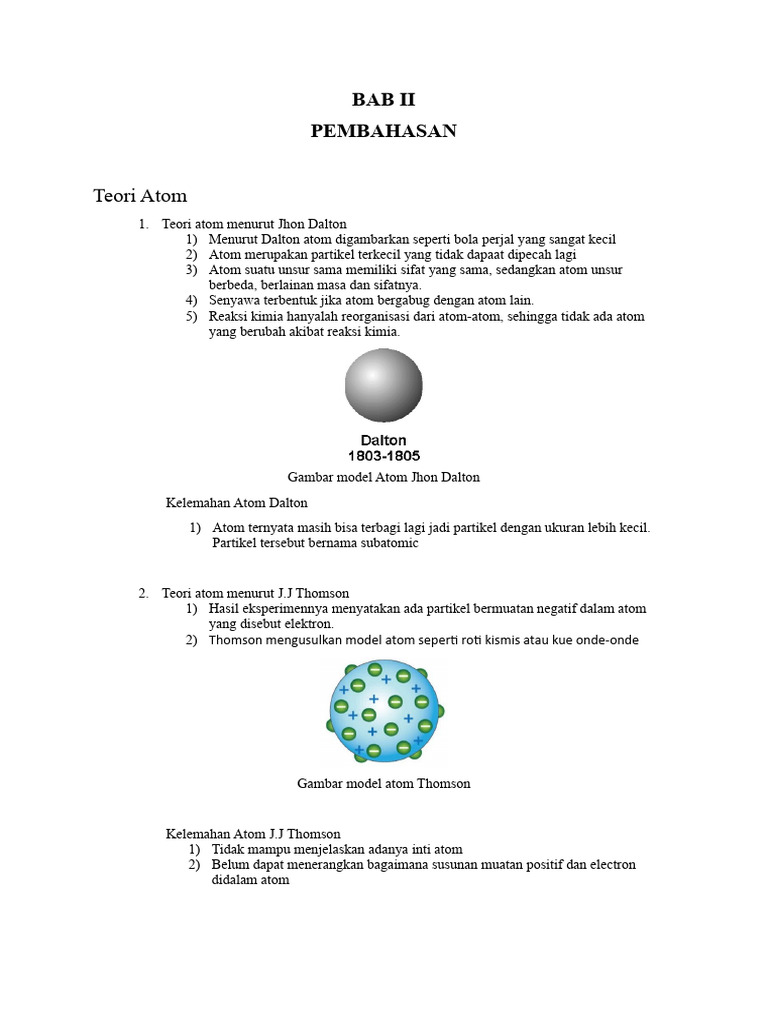 Teori Atom Bab 2 | PDF