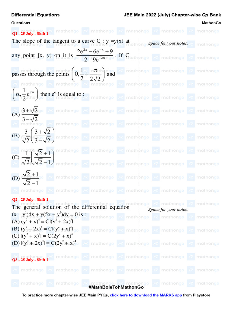 Differential Equations | PDF | Equations | Mathematical Objects