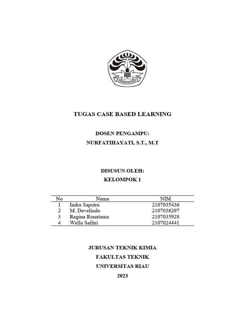 Tugas Case Based Learning Kel 1 | PDF