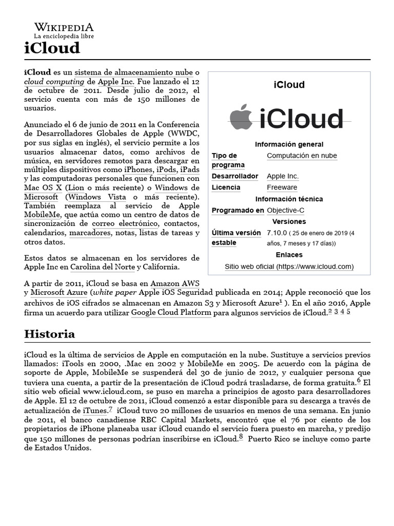 iCloud: Almacenamiento en la Nube de Apple | PDF | Yo nube | Yo sintoniza