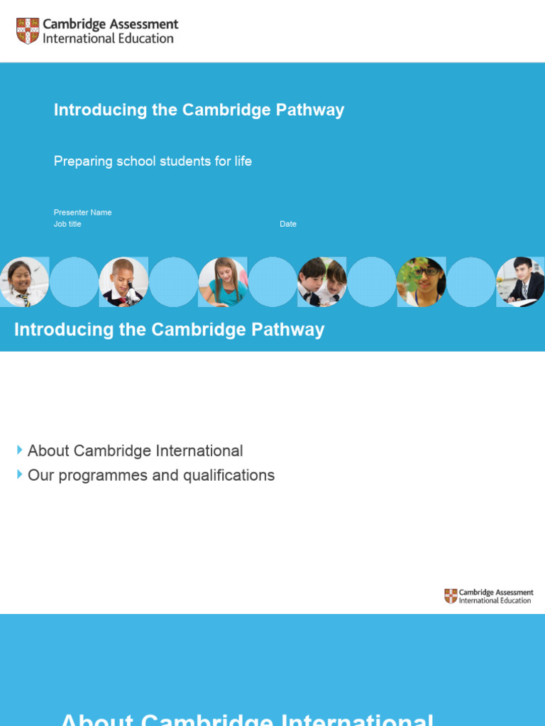 Cambridge Pathway An Introduction For Parents | PDF | Curriculum | Learning