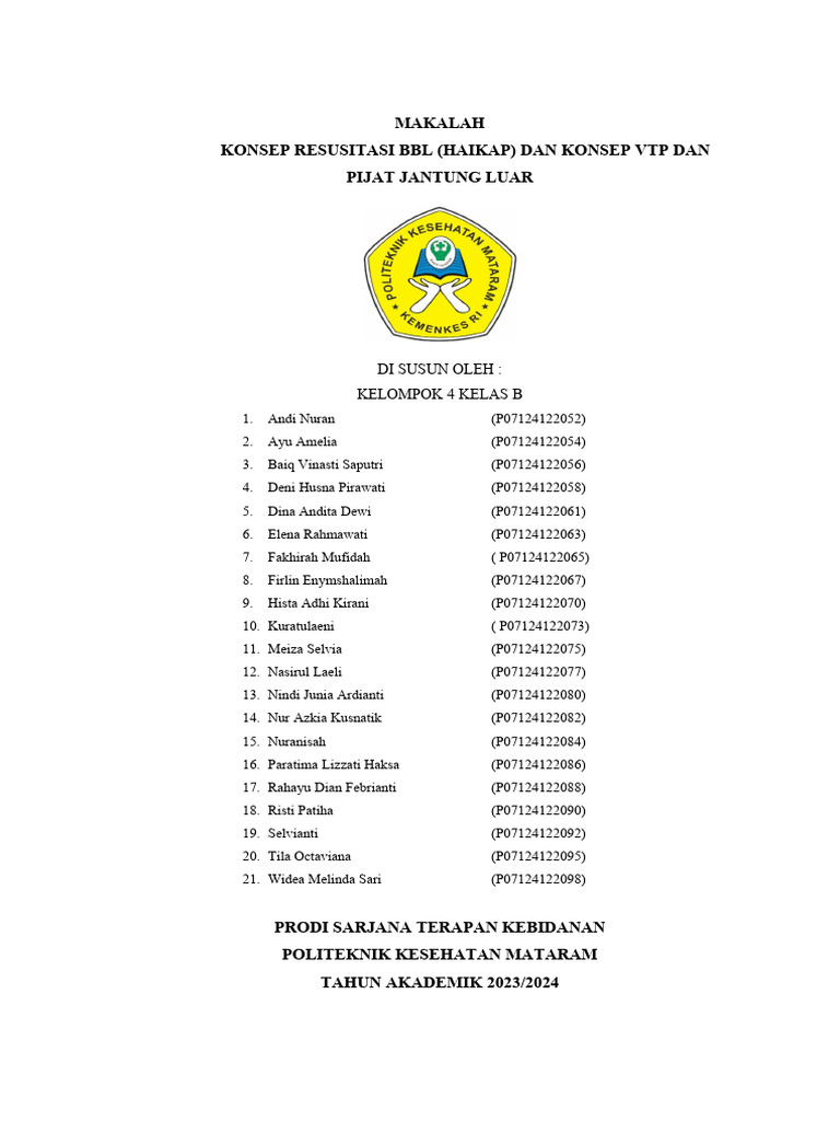 Resusitasi Neonatus dan VTP | PDF