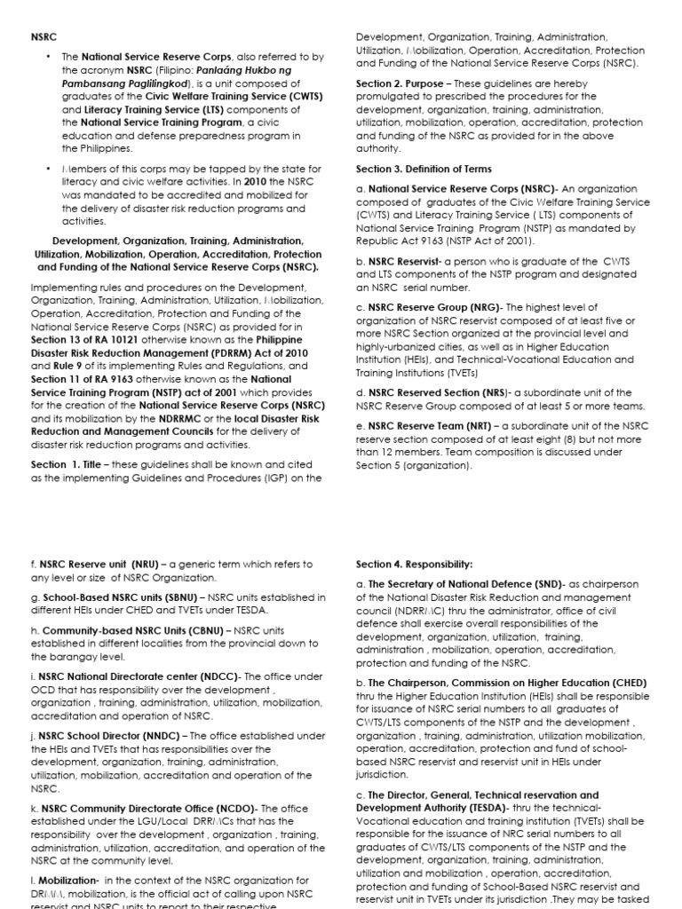 NSRC | Download Free PDF | Emergency Management | Philippines