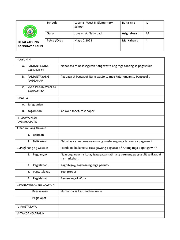 Dlp-Ap4 Week2 Q4 | PDF
