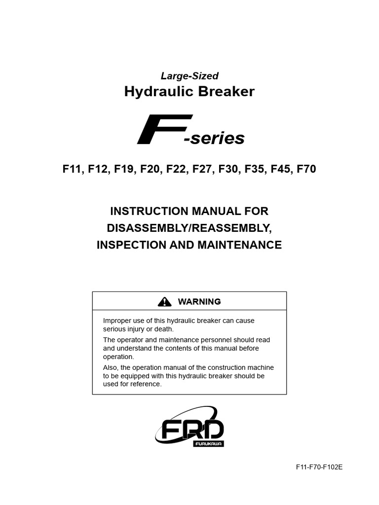F Series Breaker Instruction Manual 1pdf PDF Free | PDF | Manufactured ...