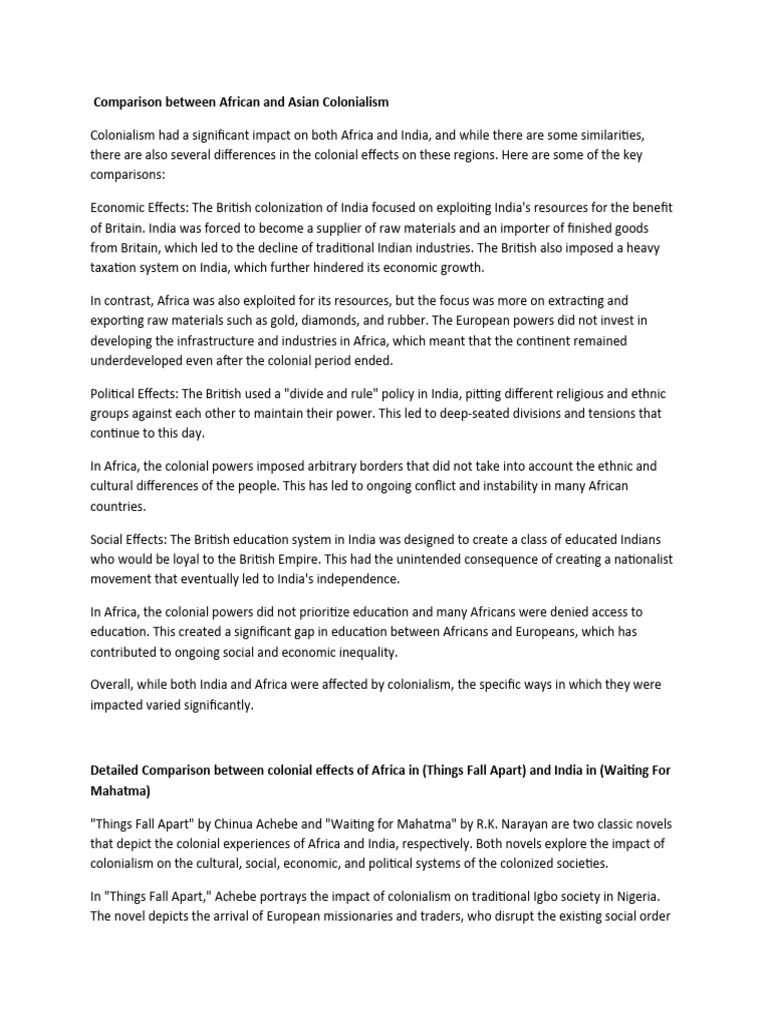 Asia and Africa Colonialism | PDF | Colonialism | Mahatma Gandhi