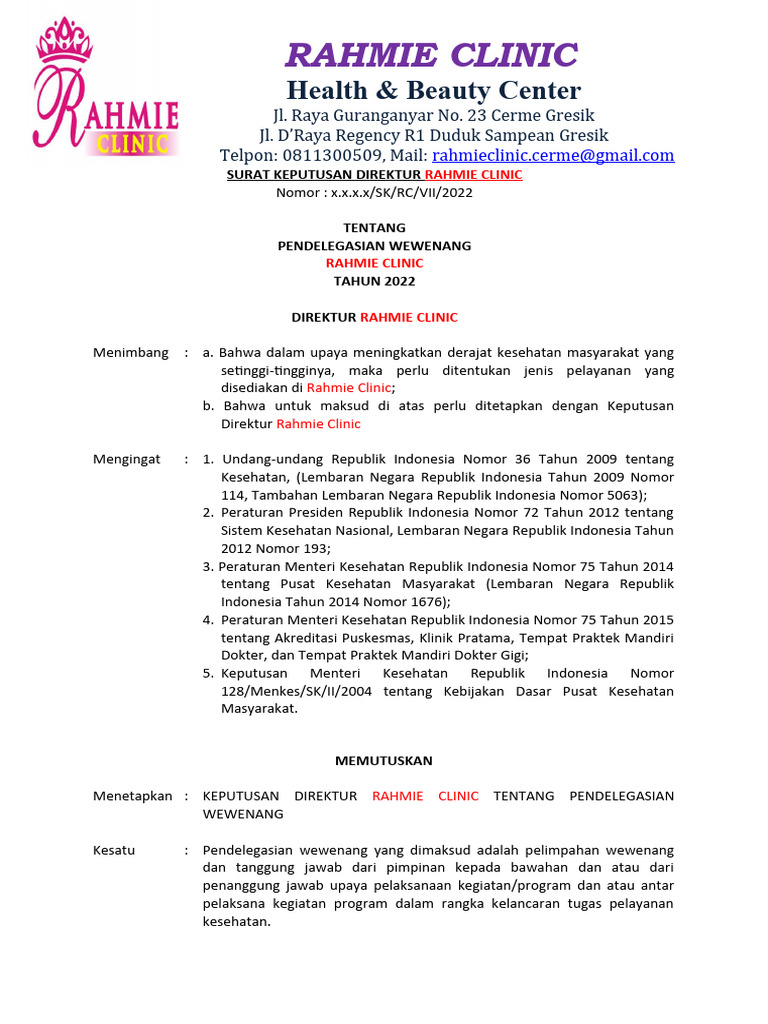 Delegasi Wewenang | PDF