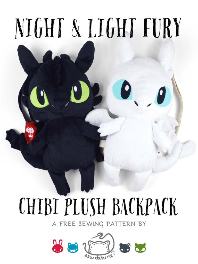 Free Night & Light Fury Backpack Pattern | PDF | Sewing | Seam (Sewing)