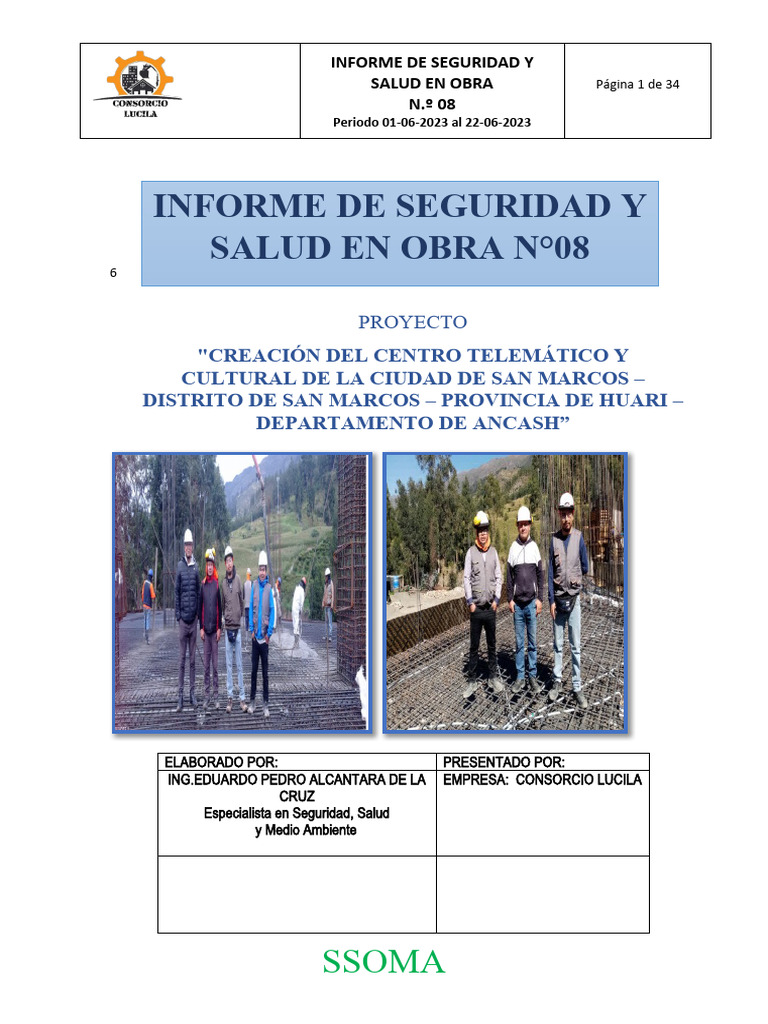 1.informe de Seguridad Junio N°08 | PDF | Seguridad y salud ocupacional | La seguridad