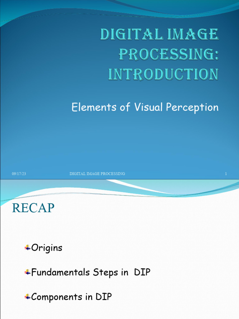 03 - Unit I - Elements of Visual Perception | PDF