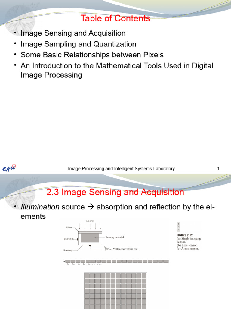 04 - 05 - 06 - Unit I - Image Sensing and Acqusition - Sampling Quantization - Relationship ...