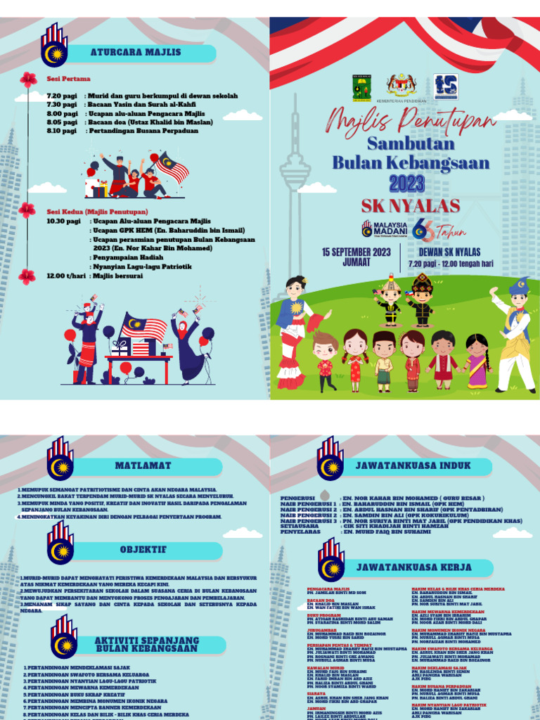 Buku Program Majlis Penutupan Merdeka | PDF