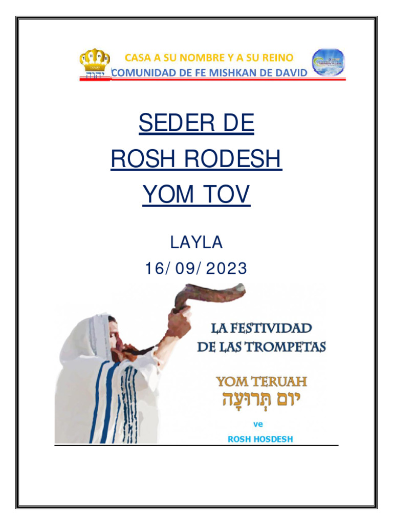 Seder 7mo. Rosh Hodesh | PDF | Seder de Pascua | Teología judía