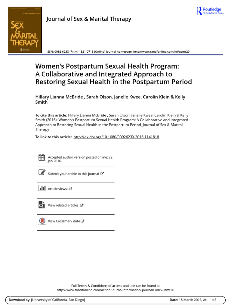 Postpartum Sexual Health Program Overview | PDF | Human Reproduction ...