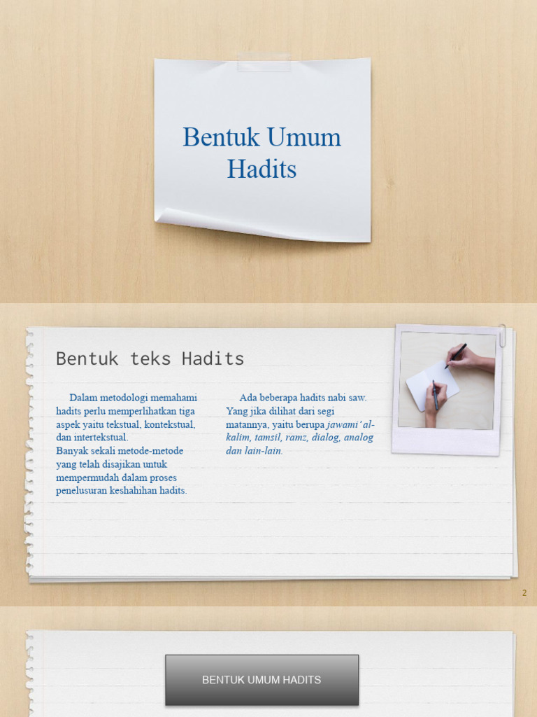 Memahami Bentuk Umum Hadits | PDF | Agama & Spiritualitas