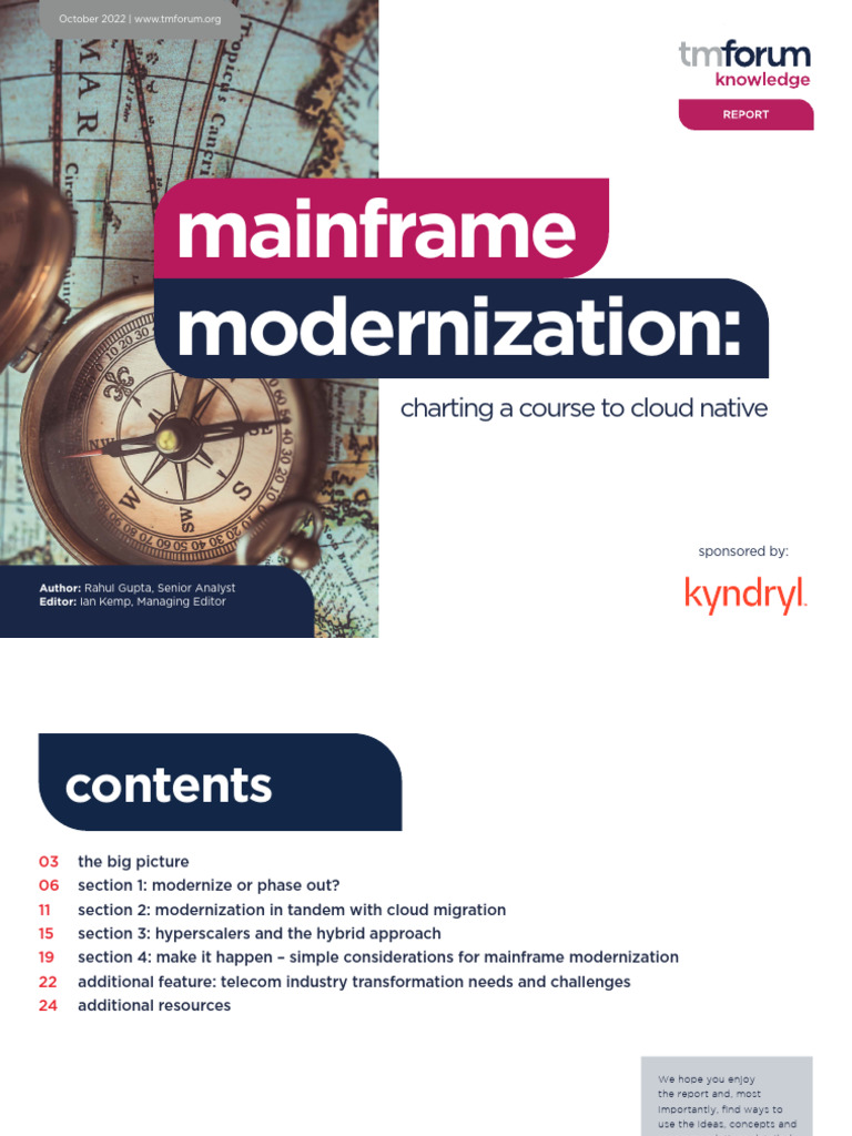 Research Report Mainframe Modernization Charting A Course To Cloud Native | PDF