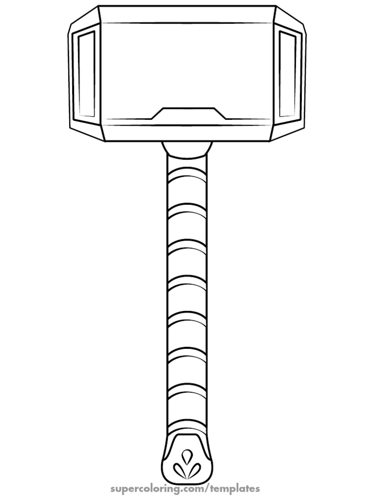 Thor Hammer Outline Paper Crafts | PDF