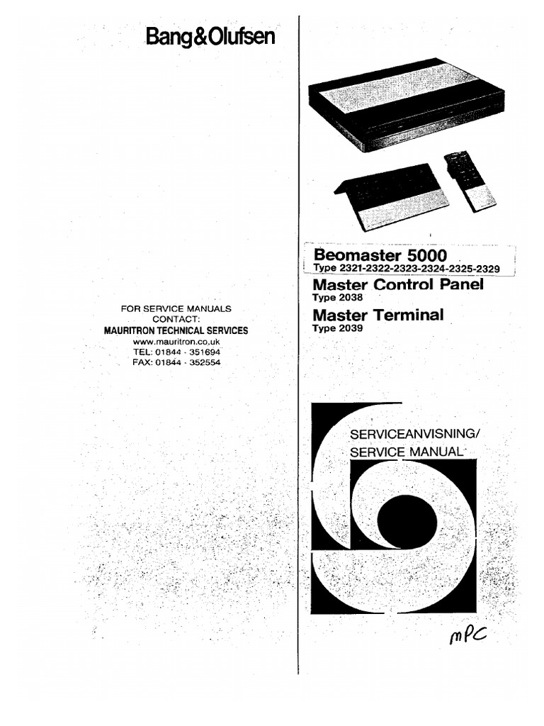 Bang Olufsen Beomaster 5000 Service Manual | PDF