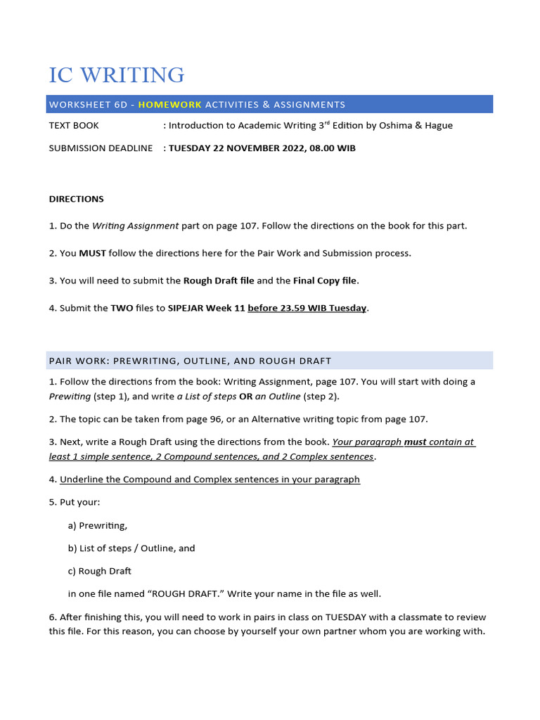 Worksheet 6D | PDF | Books | Communication