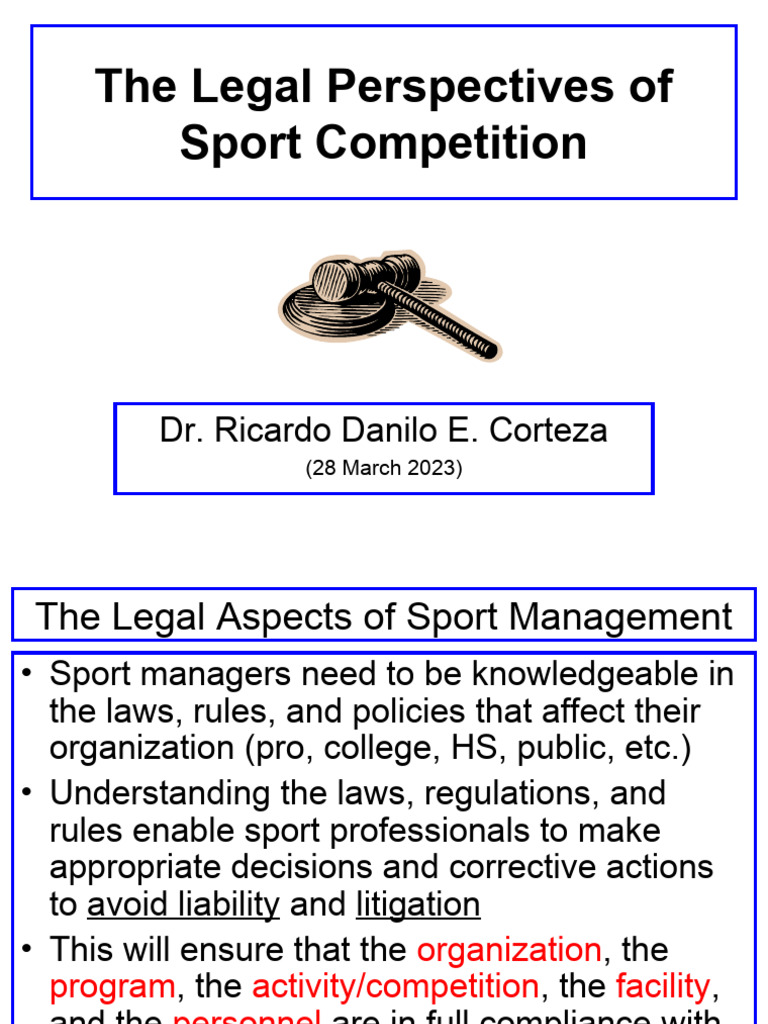 Legal Aspects of Sports Management | PDF | Discrimination | Employment ...