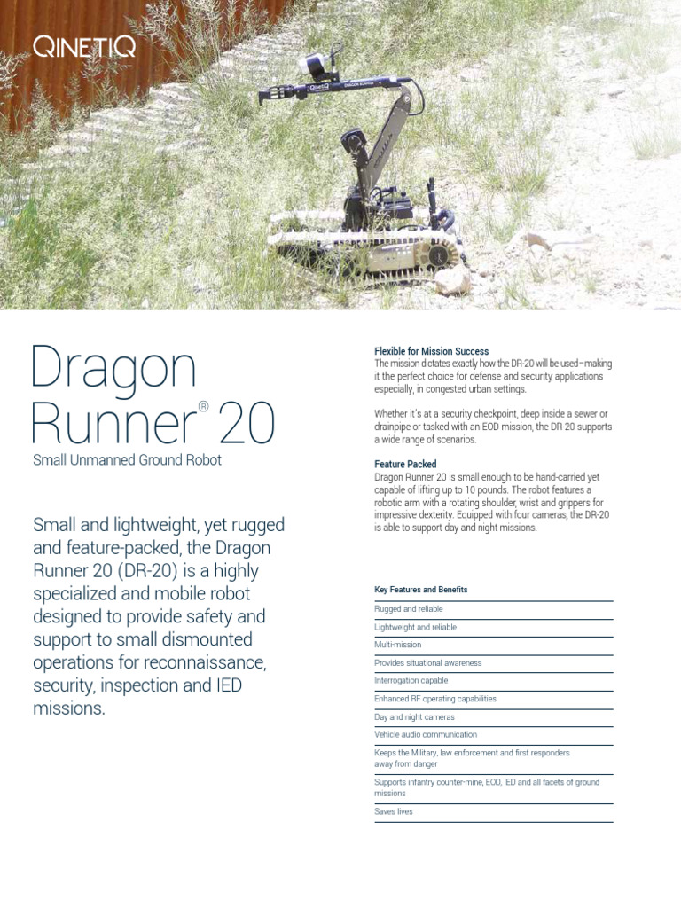 Dragon Runner 20 Datasheet - EPE Branded | PDF | Robot | Robotics