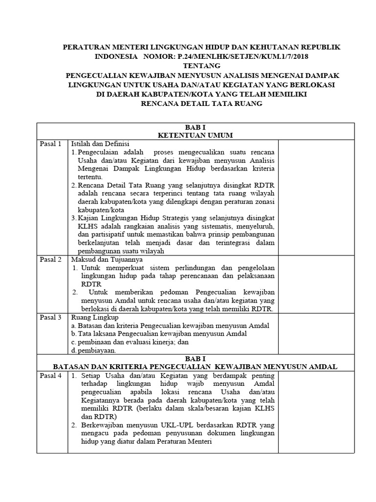 Permen LHK 24 (Fix) | PDF