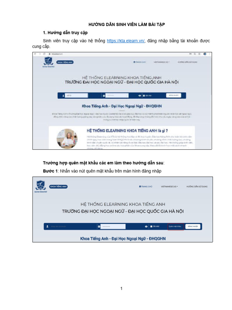 HDSD - Danh Cho SV | PDF