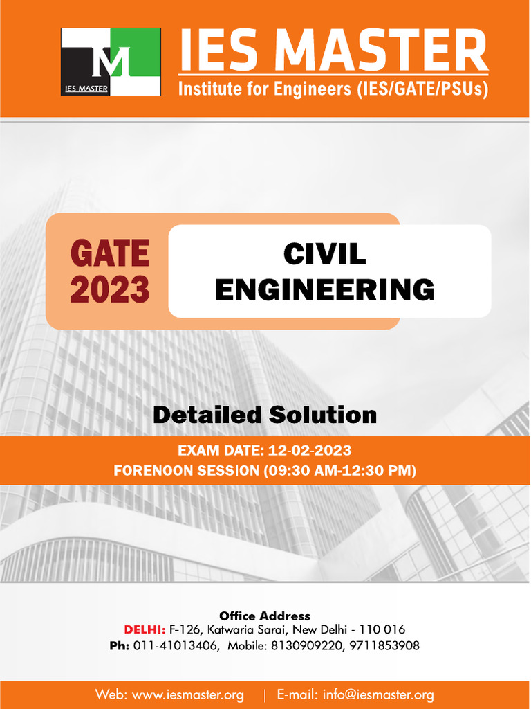 Gate Civil Paper 12 February 2023 1st Shift Detailed Solution | PDF ...