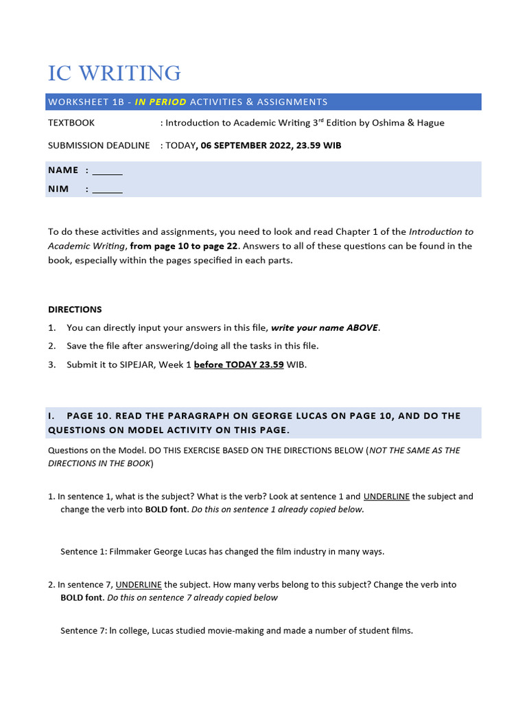 Worksheet 1b | PDF | Linguistics | Language Mechanics