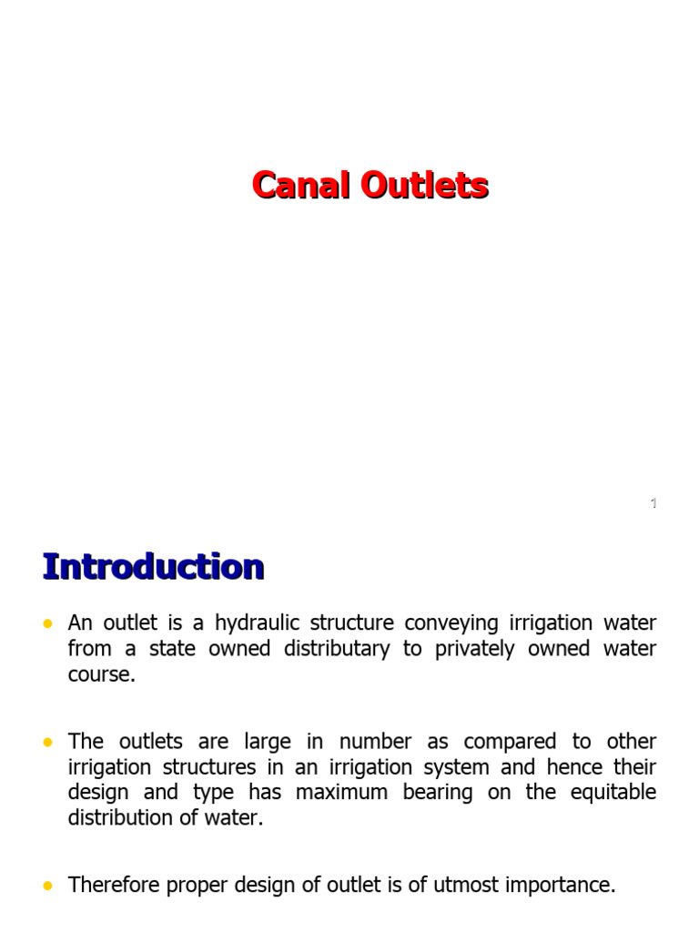 7.canal Outlets | Download Free PDF | Hydrology | Civil Engineering