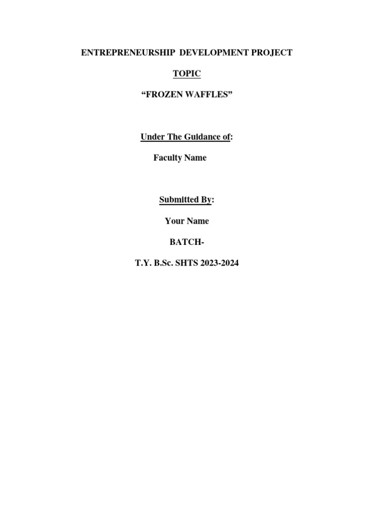 Edp Final Project | PDF | Milk | Yogurt