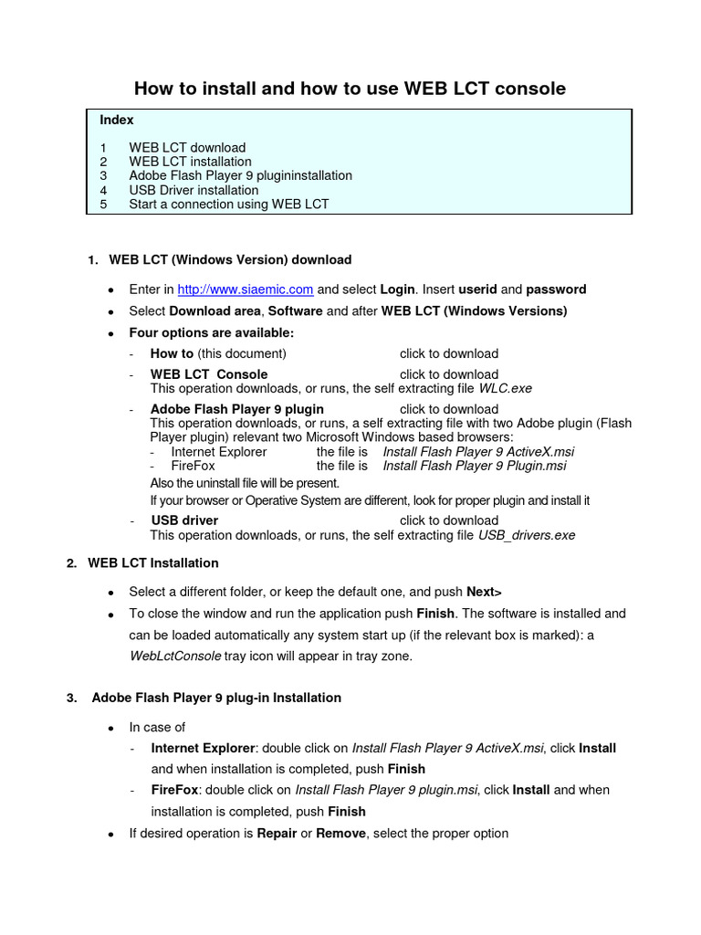 How_to_install_and_how_to_use_WEB_LCT_co | PDF | Installation (Computer ...