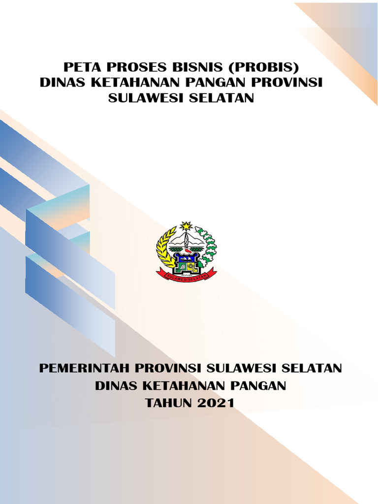 Peta Proses Bisnis (Probis) Dinas Ketahanan Pangan Provinsi Sulawesi Selatan | PDF