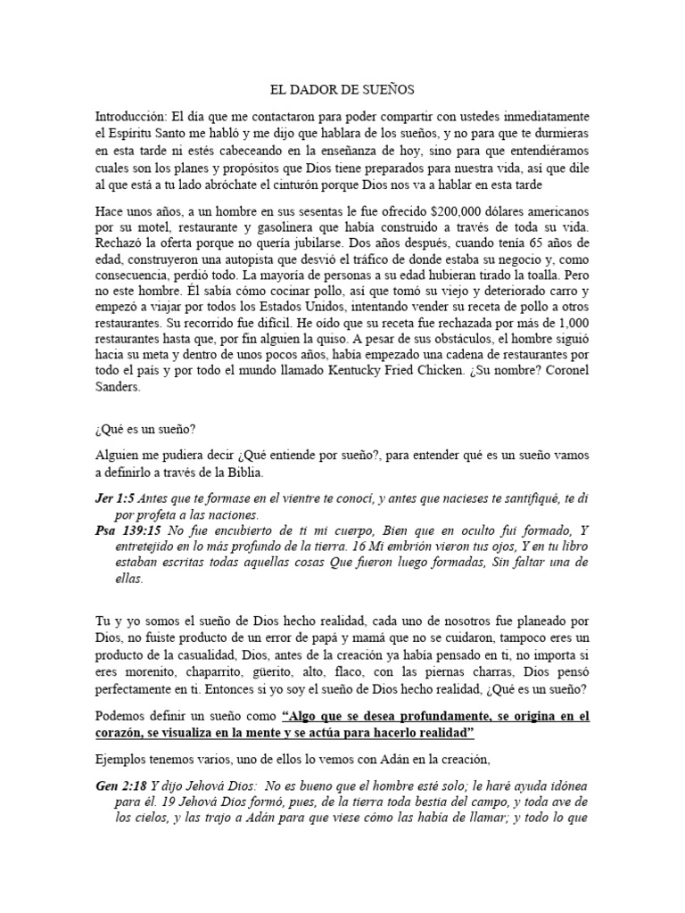 El Dador de Sueños | PDF | Adán | Víspera