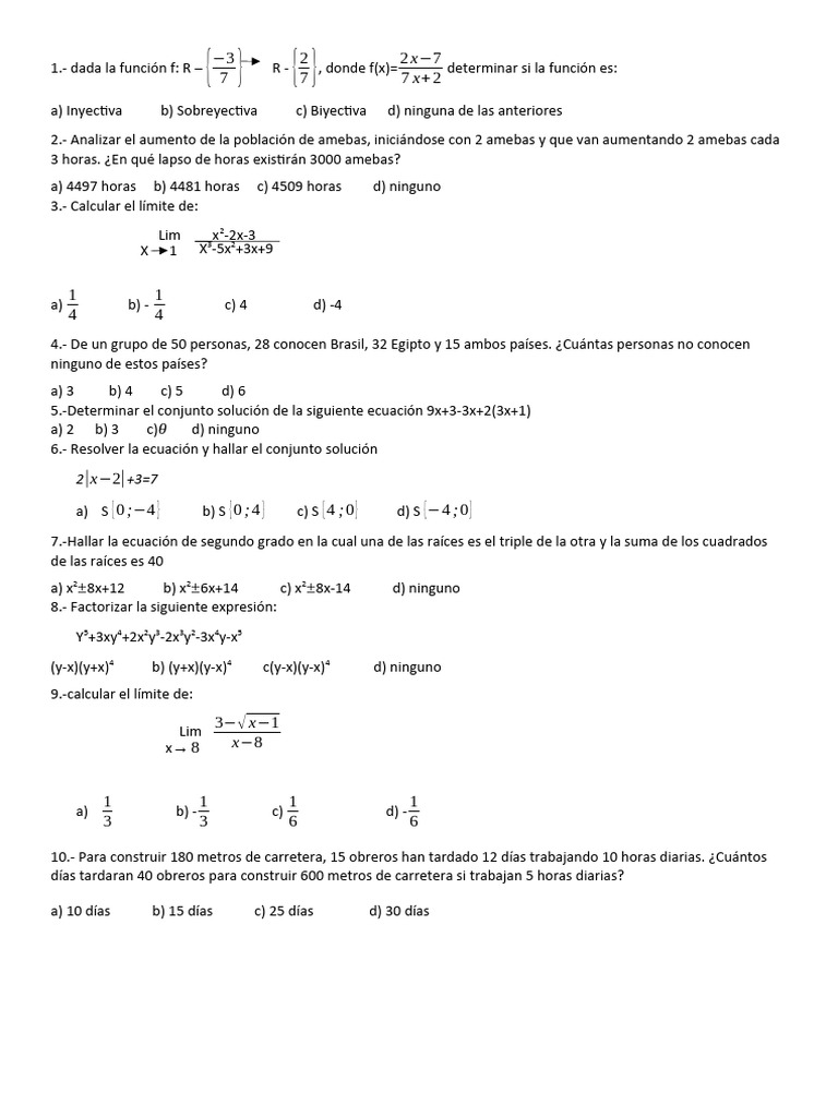 Mate Matic A Pdf Ecuaciones Matemática Elemental