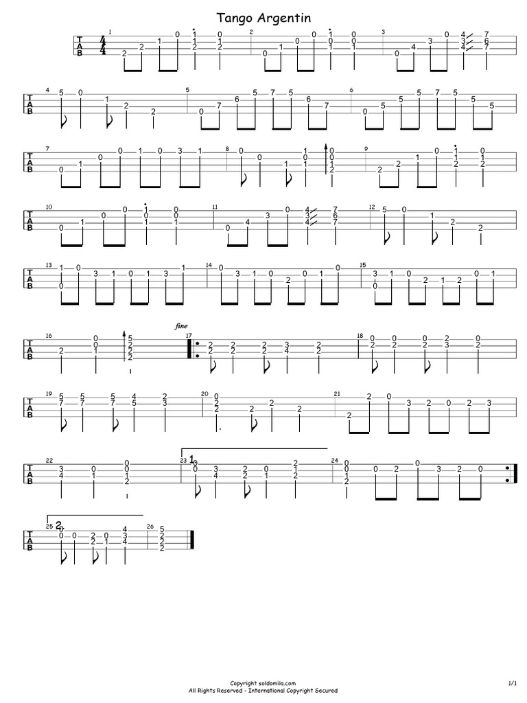 Tango Argentin Ukulele | PDF