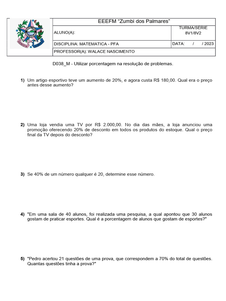 Matematica 8º Ano Pdf