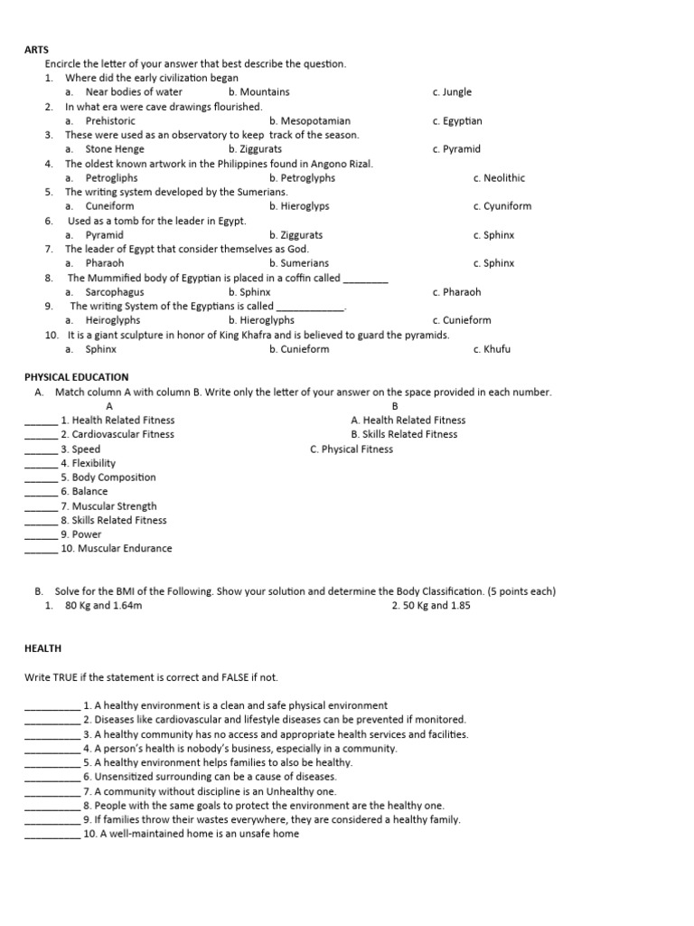 9 Quiz | PDF | Ancient Egypt | Egyptian Hieroglyphs
