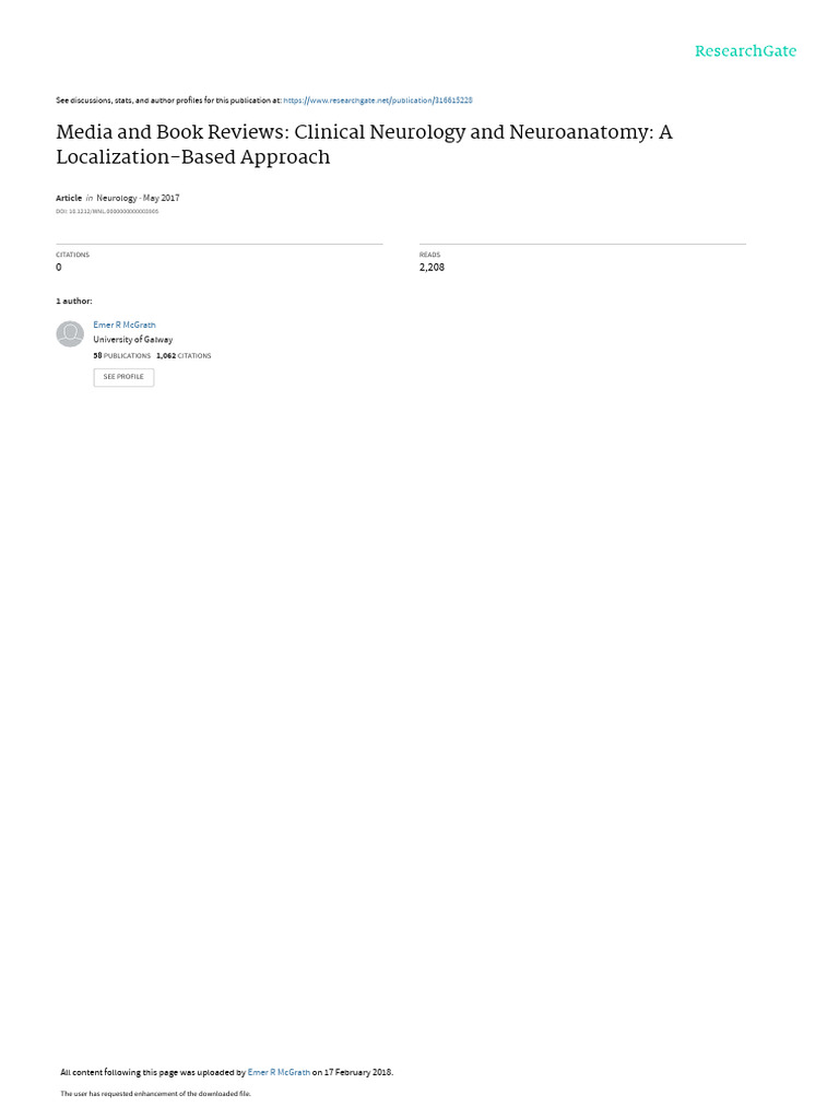 Media and Book Reviews Clinical Neurology and Neur | PDF