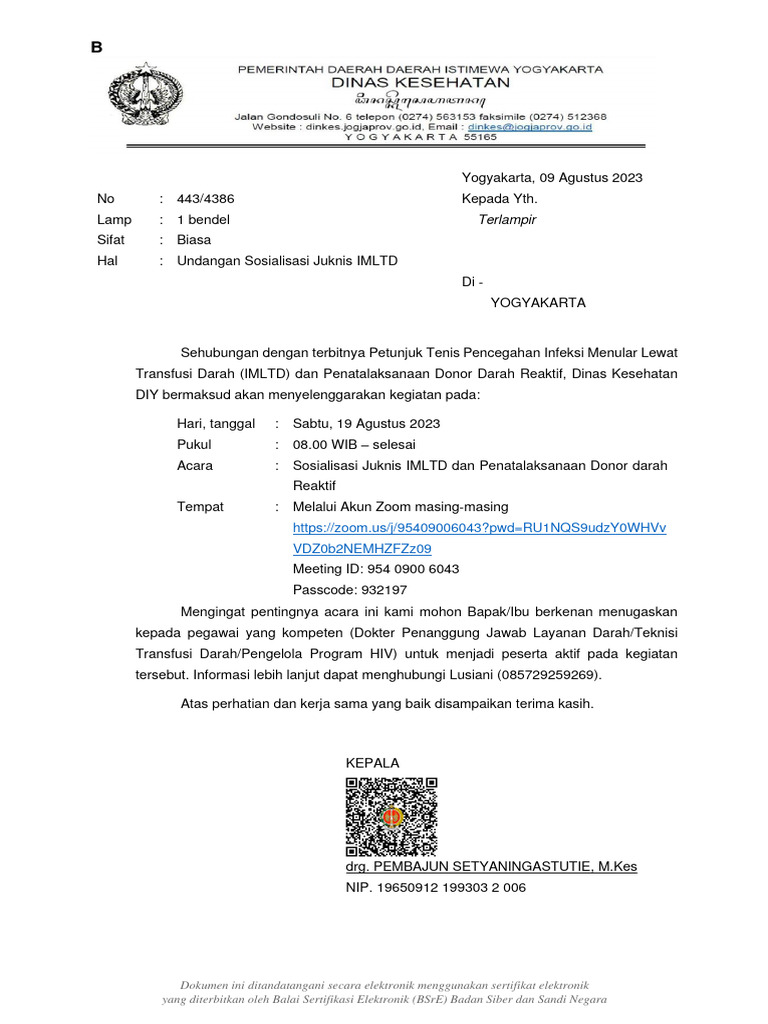 Undangan Peserta IMLTD | PDF