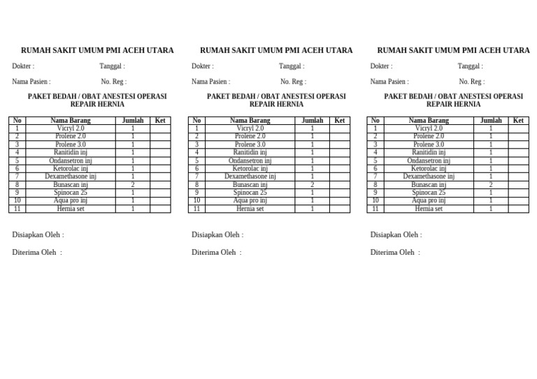 Paket Repair Hernia | PDF