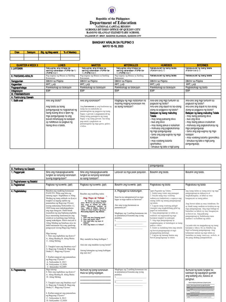 Filipino q4 w3.. | PDF