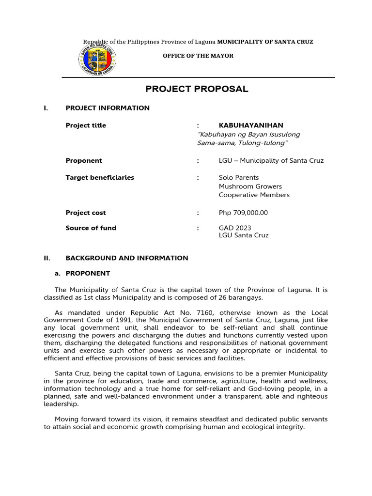 GAD Proposal 2023 | PDF | Poverty Reduction | Poverty